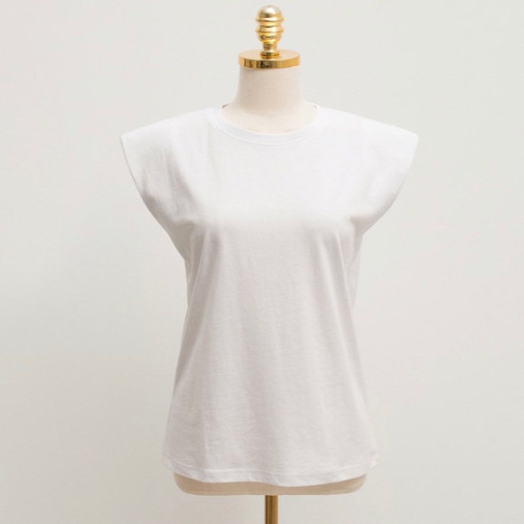 Mercci 22 | Tops | Padded Shoulder Muscle Tee Shirt | Poshmark